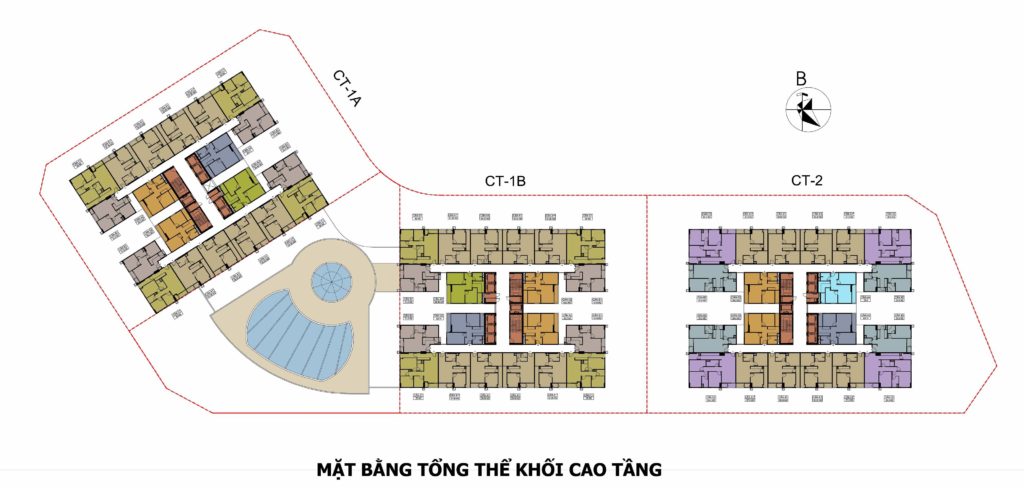 Mặt bằng chung cư Hateco Apollo Xuân Phương | Chi tiết từng căn hộ